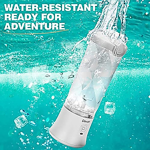 Portable Blender,270 Watt for Shakes and Smoothies Waterproof Blender USB Rechargeable with 20 oz BPA Free Blender Cups with Travel Lid. (White)