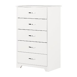 South Shore Fusion 5-Drawer Chest, Pure White