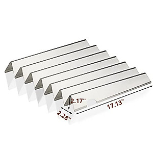 Uniflasy 66033 Stainless Steel Flavorizer Bars for Genesis II/LX 400, Genesis II E410, E435, S435 (2017 and Newer) Series Gas Grills 17 inch Heat Plates Flavor Bar for Weber 66796 66797