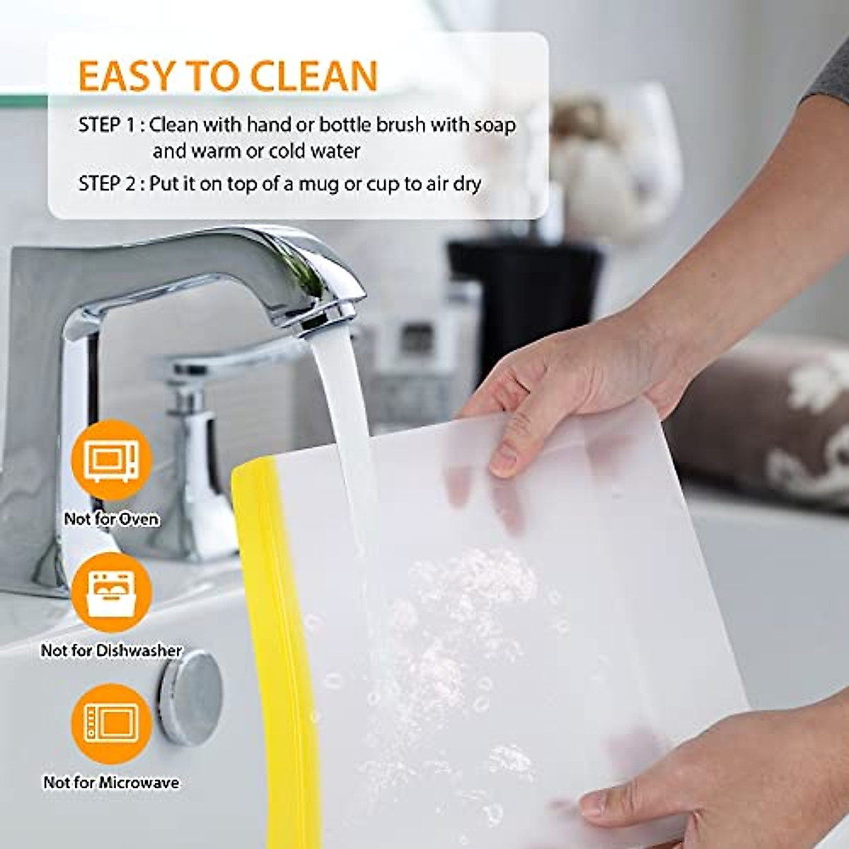 12 Pack Reusable Food Storage Bags, FDA Food Grade Ziplock Leak proof 4 Reusable Sandwich Bags 3 Gallon Bags 5 Snack Bags Easy Wash Eco-Friendly Freezer Safe Bags For Meat Fruit Vegetable