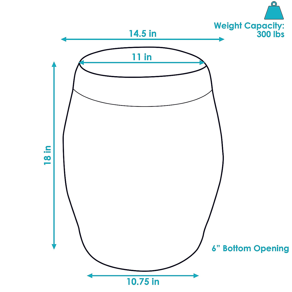 Sunnydaze Knotted Quatrefoil Ceramic Garden Stool Side Table - Indoor or Outdoor - 18-Inch H - White Glazed Finish