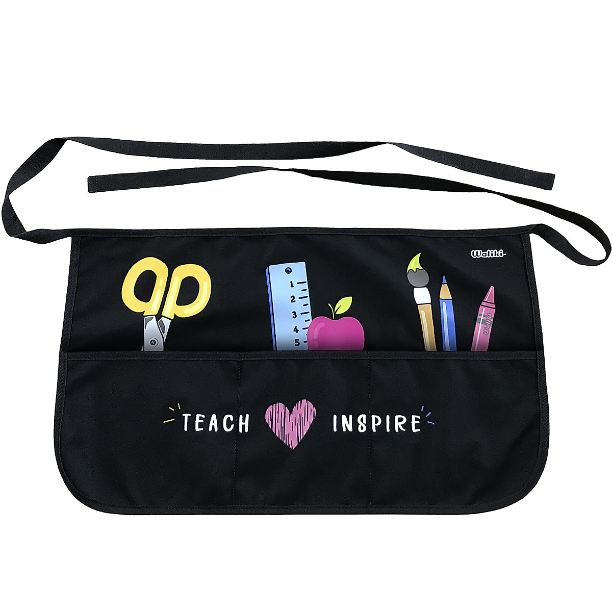 Teachers Greeting Apron with 3 Pockets | Social Distance Friendly | Gift for Teachers