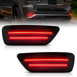 NEIFILES LED Rear Bumper Reflector Lights Compatible with Jeep Compass 2011-2017 Fog Light Assembly for Grand Cherokee 2012-2018, Patriot 2013-2017, Dodge Journey 2011-2020 Pack of 2