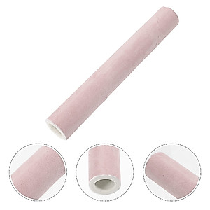 SUPVOX Striker Mallet Cowhide Covered Beech Wood Crystal Singing Bowl Suede Striker with Suede Texture Bundle Pocket - Pink