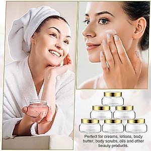 Mumufy Clear Plastic Jars with Lids Round Plastic Containers Empty Travel Containers for Creams Refillable Cosmetic Jars for Lotions Body Scrub Body Butter(36 Pcs,5 oz)