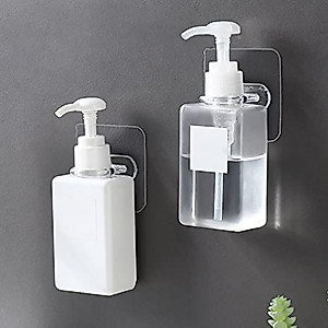 Zerodeko 20pcs Self Adhesive Wall Hook Spray Bottle Hanger Broom Mop Grippers Bathroom Storage Hanger for Umbrella Eyeglasses Towel Shower Sponge