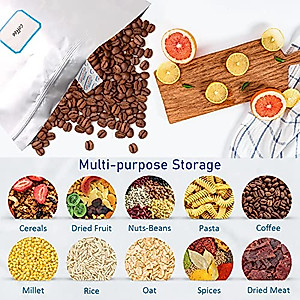 20 PCS 5 Gallon Food Storage Bags- 10 Mil Thick Resealable Mylar Bags with 2000cc Oxygen Absorbers for Home, kitchen, Camping, Hiking, Boat, Long Trips, Fishing, Travelling, Beach Food Storage