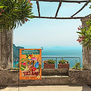 Selmad Pirates Welcome Summer Tiki Bar Hawaiian Tropical Decorative Garden Flag, Aloha Hawaii Outdoor Small Double Sided Yard Decor, Home Beach Outside Decorations 12 x 18