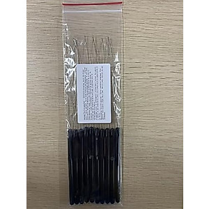 10 Pieces Hair Extension Loop Needle Threader Pulling Hook Tool and Bead Device Tool Black Loop Threader for Hair or Feather Extensions (Black)