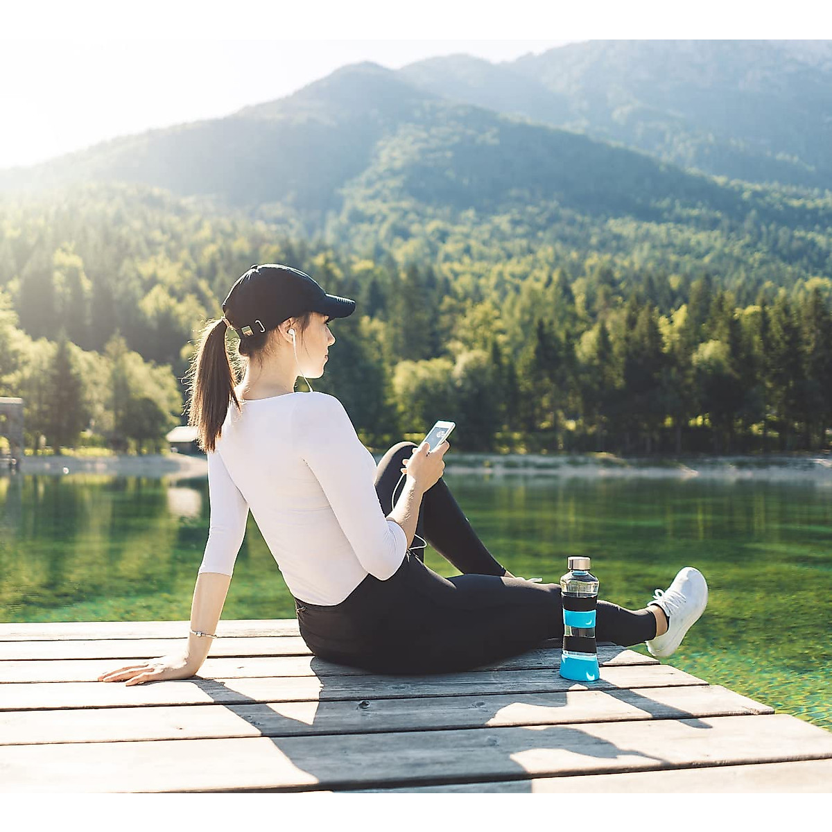 LOKIDVE Women's Lake Life Cuz Beaches Be Salty Baseball Cap Embroidered Vintage Dad Hat Black