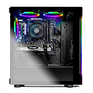 SkyTech Shadow 3.0 Gaming Computer PC Desktop - Ryzen 5 3600 6-Core 3.6GHz, RTX 2060 6G, 1TB SSD, 16GB DDR4 3000, RGB Fans, AC WiFi, Windows 10 Home 64-bit, Black