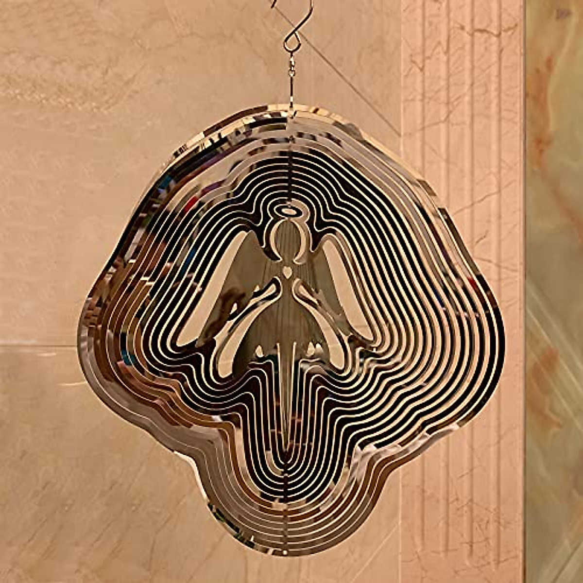 DJUAN Angel Wind Spinners for Yard and Garden Decor Angel Gifts for Women Wind Spinner Outdoor Metal Large Angels Figurines Hanging Wind Spinners Kinetic Art Lawn Ornaments