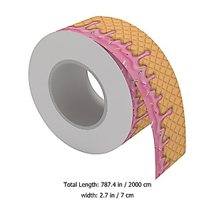 MAGICLULU 1 Roll Ice Cream Border Sticker Bulletin Board Decor Cream Decor Appliques Embellishments Ice Cream Border Paper Ice Cream Bulletin Trim Blackboard Border Sticker Desk Decorations