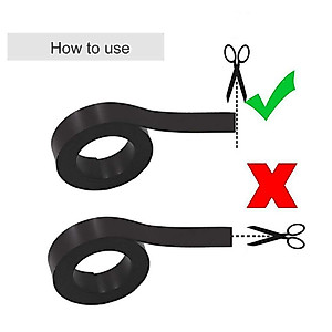 COSIN Boundary Marker, 13 Feet Magnetic Boundary Markers Strip Woks for Neato and Shark Robotic Vacuum Cleaner, Alternative Accessory Tapes with Sticker, Black