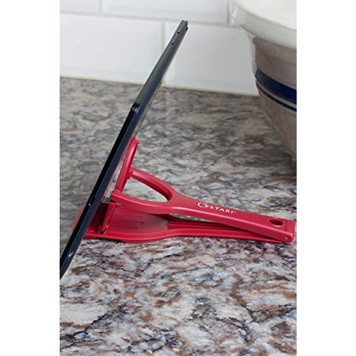 Cestari Recipe Holder Stand for Smartphones and Tablets, Keep Your Phone, Kindle, or iPad Convenient While Cooking - Original Kitchen Gadget Phone and Tablet Stand