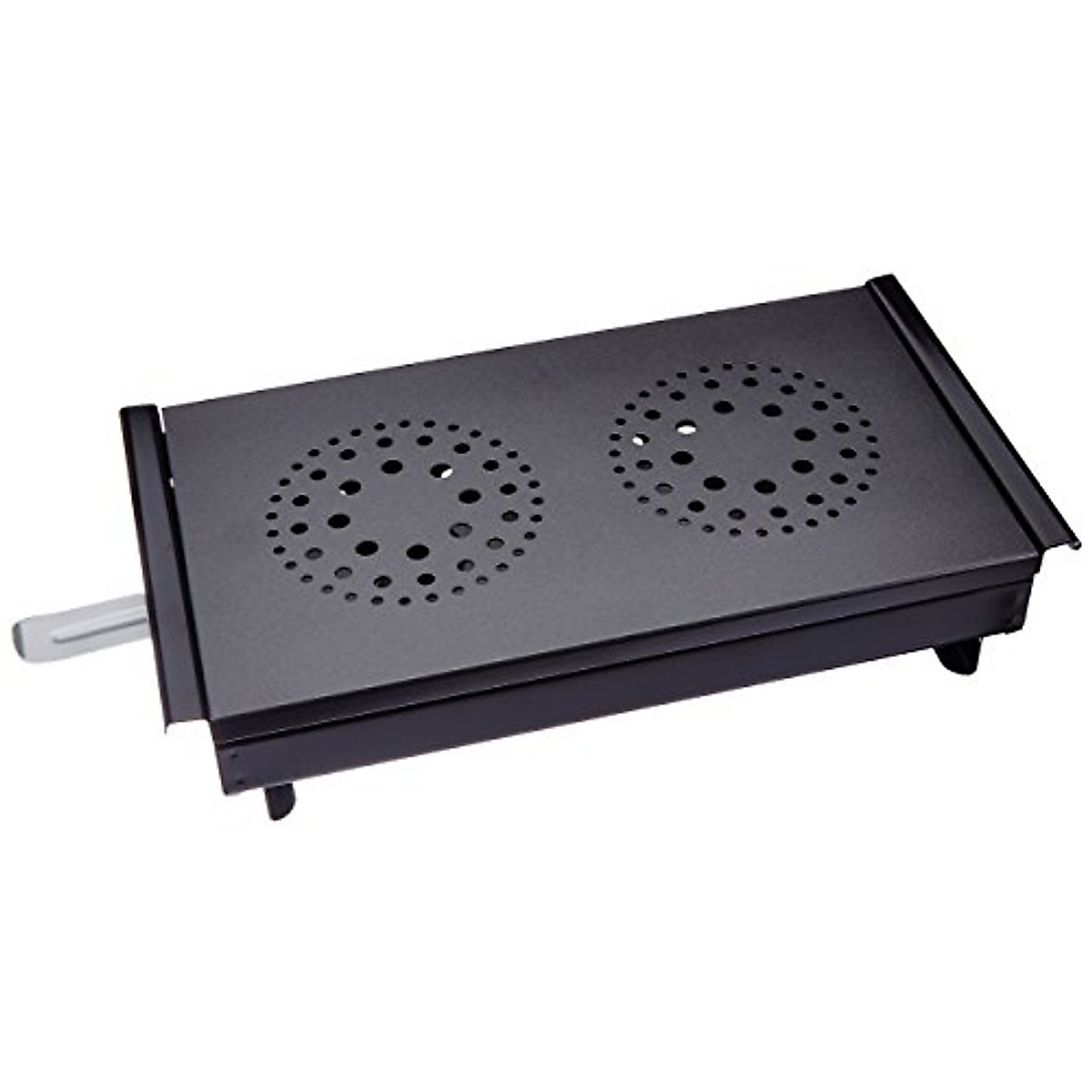 MasterClass KitchenCraft Professional Food Warmer and Plate Warmer with 2 Tealights, Black/Grey