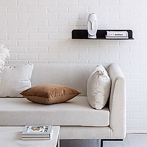 Saffron Fabs 24" x 8" Metal Wall Shelf in Textured Black