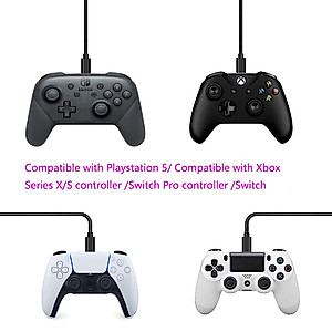 PS4 Charging Cable AC Wall Compatible for Playstation 4PS4 SlimPS4 Pro,Playstation DualSense Wireless Controller Charger Cord DualShock 4 Wireless Controller,Playstation 5PS5 Charger Cable