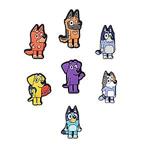 bluèy Croc Shoe Charms, bluèy dog Croc Charms Shoe Charms Fits For Clog Sandals Decoration With Wristband Bracelet, Shoe Decoration Charms (3)