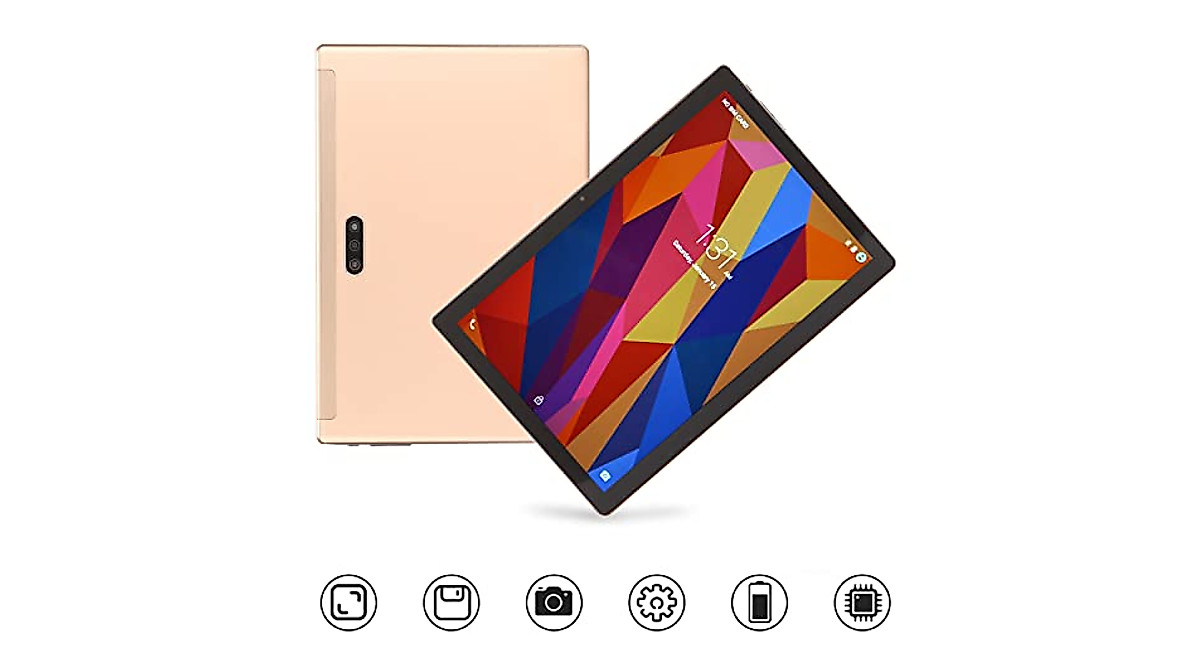 Gold Tablet with HD IPS Screen & Octa Core CPU