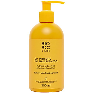 BioB Natural Hair Shampoo with Prebiotics - Vegan Shampoo without Chemicals - Vanilla Shampoo Dry Hair - Shampoo for Scalp Psoriasis Seborrheic Dermatitis Eczema Acne Anti Dandruff Treatment - 10oz