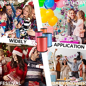 HimBen 500 Yards 3/16" Crimped Curling Ribbon White, Balloon String Curly Ribbon 1 Roll for Gift Wrapping, Birthday Wedding Party Festival Decoration, Baby Shower, Art Crafts, Florist Flowers