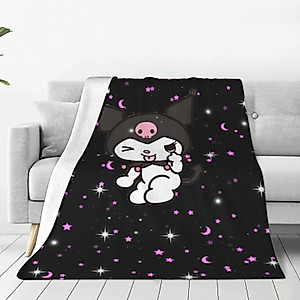 Kawaii Super Soft Blanket Cute Plush Blanket All Season Flannel Fleece Blanket for Kids Adult Sofa Bedding Living Room Decor 60"X50"