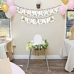 Winnie Banner for Baby Shower Girl Welcome Baby Bunting Garland Cute Hanging Decorations Pooh Theme Girls 1 St Birthday Party Decorations