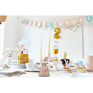 WEWIVODA Burlap Bags, 20 Packs 5"x7" Thank You Burlap Gift Bags Drawstring Candy Pouches Party Favor Linen Pockets for Wedding Birthday Easter Thanksgivings Christmas New Year (Thank You-E, 5''x7'')