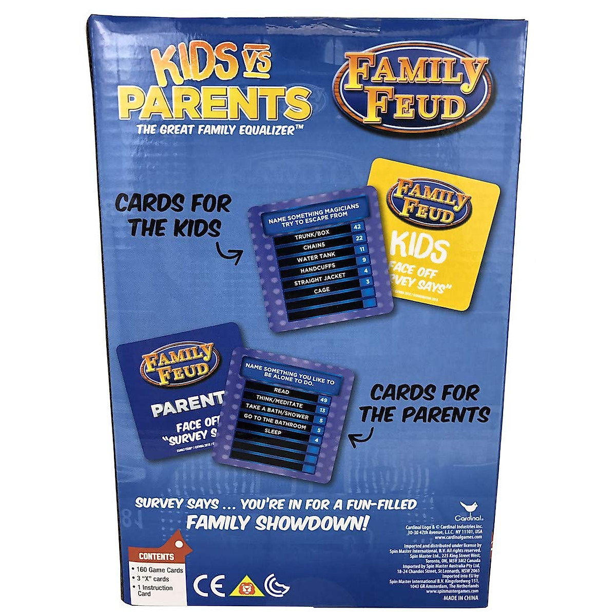 Family Feud Kid's vs Parents - The Great Family Equalizer Game - 2 - 4 Players Ages 8 and Up