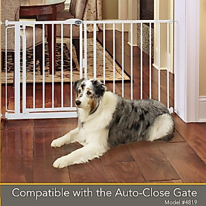 North States 5-Bar Extension for Auto-Close Baby Gate: Add extension for a gate up to 52.75" wide (Adds 14" width, Soft White)