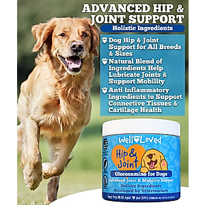 Well Loved Calming Chews for Dogs + Glucosamine for Dogs Hip and Joint Supplement, Vet Developed, Made in The USA, Natural Ingredients