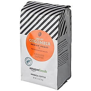 AmazonFresh Decaf Colombia Ground Coffee, Medium Roast, 12 Ounce (Pack of 3)