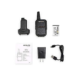 Retevis RT15 Mini Walkie Talkies 3 Pack,Small Portable 2 Way Radios Walkie Talkies,Compact,Walky Talky Rechargeable for Family Skiing Hiking Camping,Easter Gift