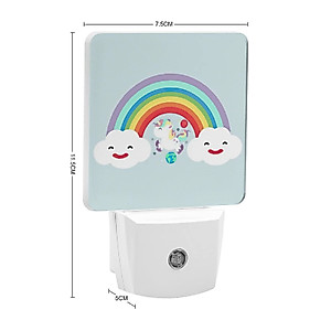 Emmarick Rainbow Night Light Plug in Cloud Night Lights Lamp for Kids Bedroom, LED Dusk to Dawn Auto On/Off Sensor Unicorn Nightlight for Baby Children Girl Boy Toddler Nursery Decor-Zero Radiation