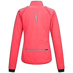 Outdoor Ventures Women's Full Zip Running Cycling Jacket Waterproof Windproof Reflective Removable Sleeves Athletic Vest