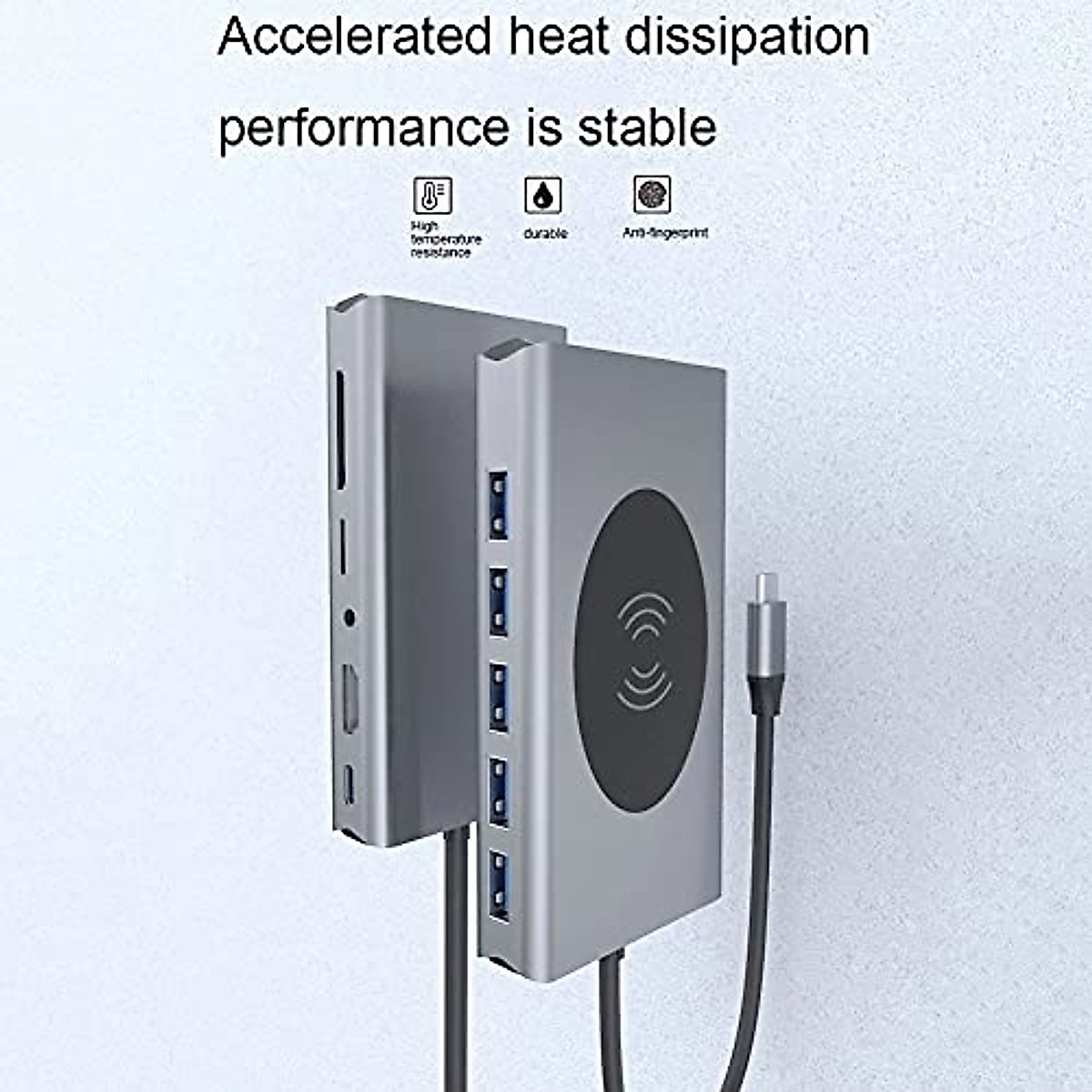 WPYYI USB Type C Hub USB 3.0 Type-C Hub to HDMI Adapter 4K Thunderbolt 5 USB C Hub with TF SD Reader Slot PD