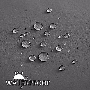 RYB HOME Outdoor Windproof Curtains - 2 Panels Waterproof Curtains with Weighted Bags, Heat & Chill Resist Quick Dry Sun Screens for Exterior Living Space, 52 Inches Wide x 84 Inches Long, Gray