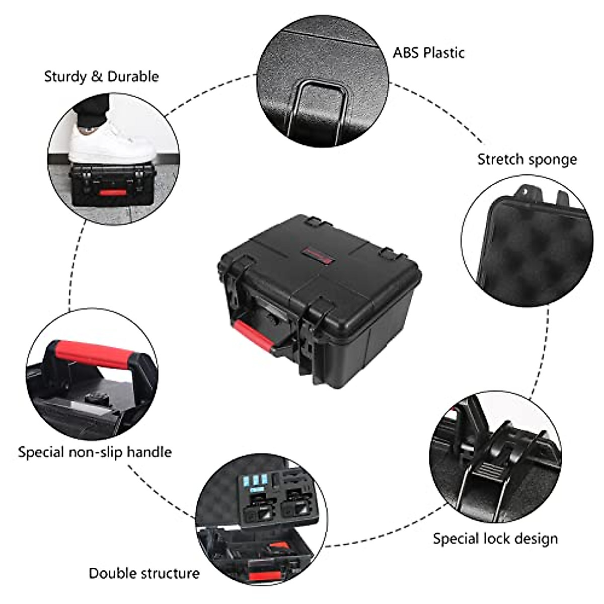 Smatree SmaCase GA500 Floaty/Water-Resist Hard Case Compatible for GoPro Hero 11/10/9,8,7,6,5,4,3 Plus, 3, 2, 1,GoPro Hero (2018),DJI Osmo Action, 7.9 Liter Update(Camera and Accessories Not Included)
