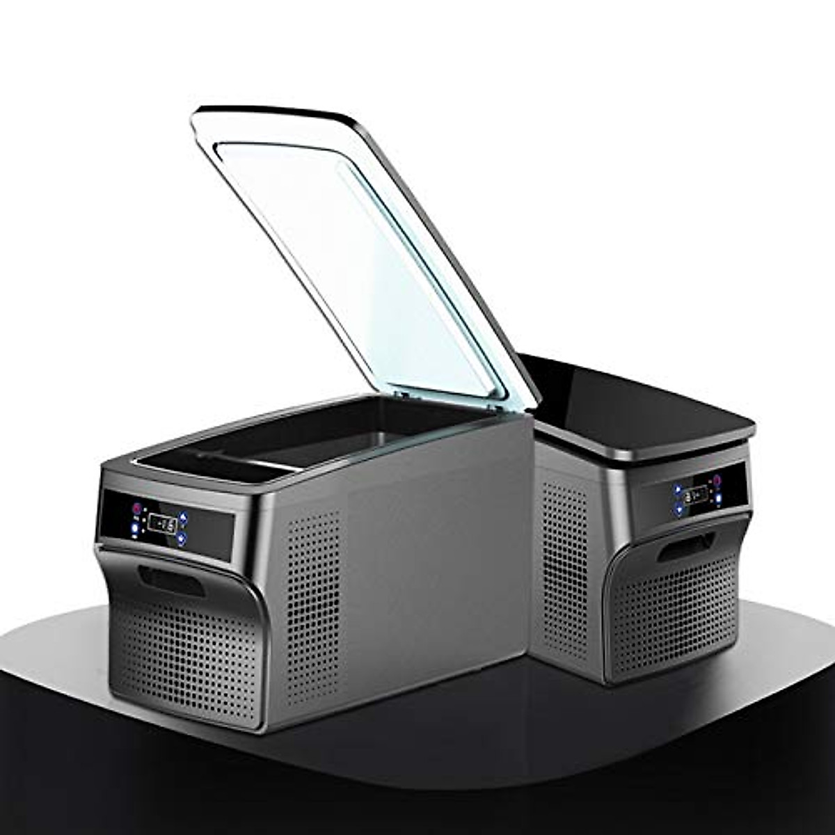 YAARN Small Fridge for Bedroom Car Refrigerator, Mini Refrigerator, Car Home Dual-use 12v / 24v, Refrigerated Refrigerator Freezer Refrigerated Freezing Partition (Size : 26L)