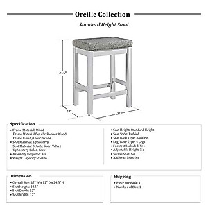 Lexicon Oreille 4-Piece Counter Height Dining Set, White