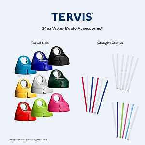 Tervis EttaVee Bright Brushstrokes Made in USA Double Walled Insulated Tumbler Travel Cup Keeps Drinks Cold & Hot, 24oz Water Bottle, Classic