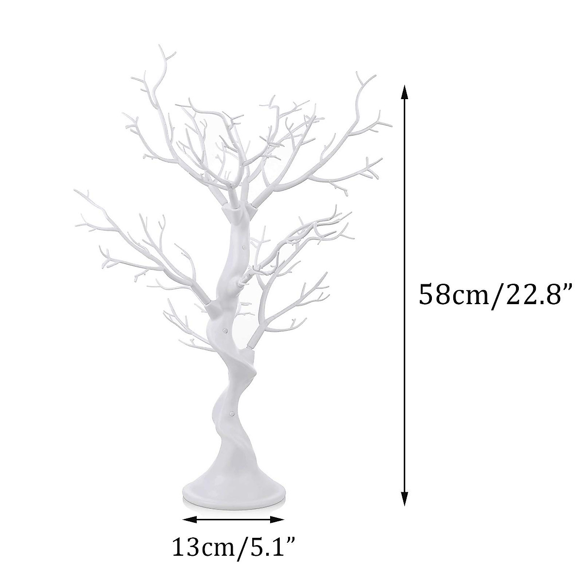 Sziqiqi Small Artificial Tree for Table Centerpiece White Fake Trees 1.9FT Faux Tree for Wedding Party Birthday Garden Home Christmas Decorations Indoor Outdoor