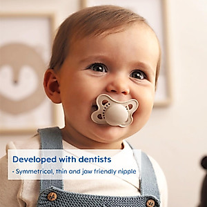 MAM Night Pacifiers 0-6 Months, Best for Breastfed Babies, Glow in the Dark, Baby Boy, 2 Count