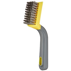 Amazon Basics Soft Grip Wide Stainless Stripper Brush, Black, yellow