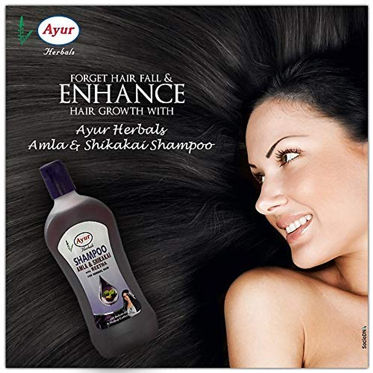 Ayur Herbals Shampoo Amla Shikakai with Reetha for Normal Hair 500ml
