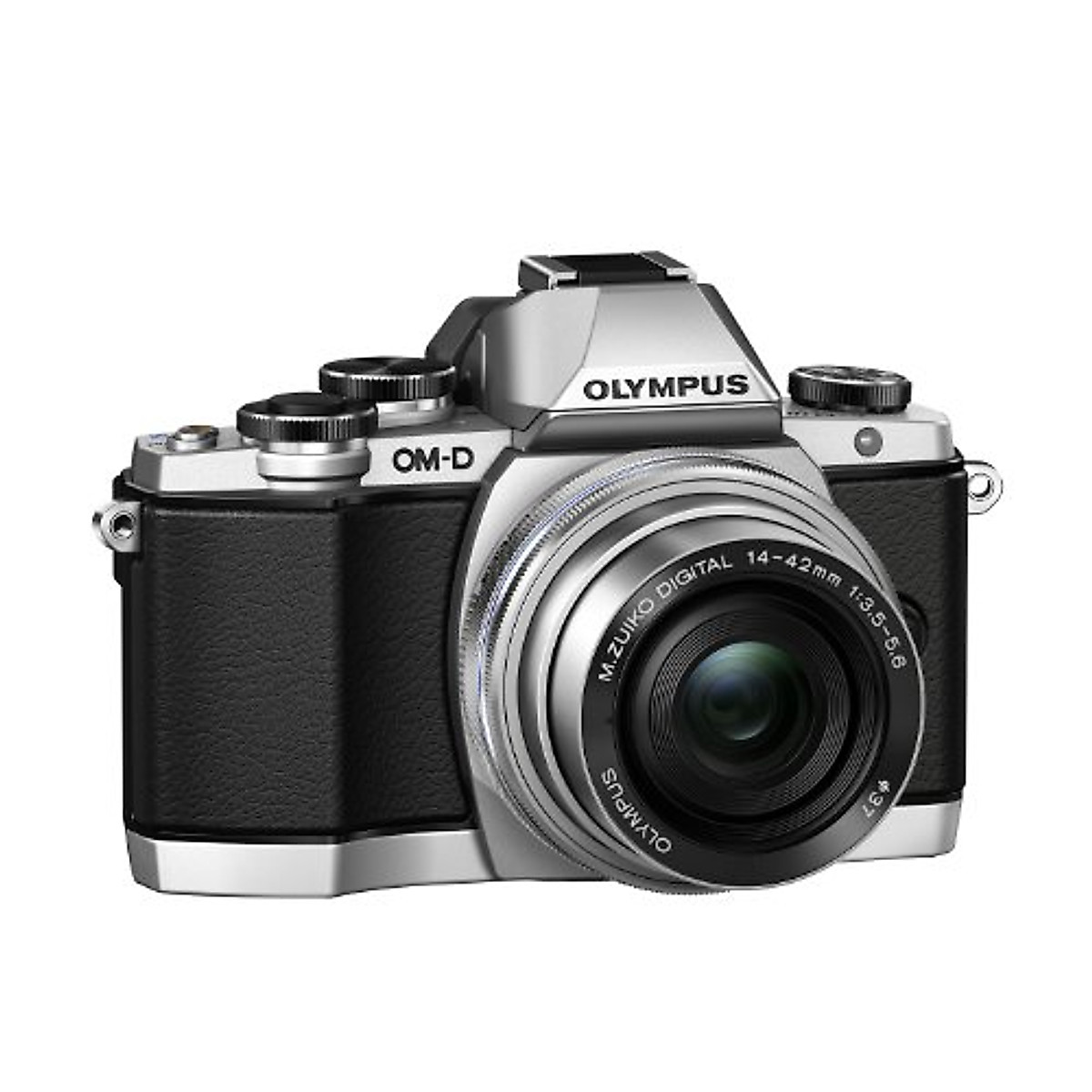 Olympus OM-D E-M10 with M.Zuiko ED 14-42mm 1:3.5-5.6 EZ Lens - Silver - International Version (No Warranty)