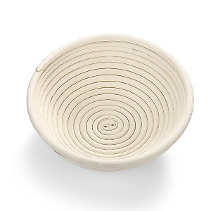 Saint Germain Bakery Premium Round Bread Banneton Basket with Liner - Perfect Brotform Proofing Basket for Making Beautiful Bread (10 inch)