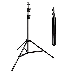 Aluminum Alloy Light Stand 9.5 Feet/2.8m Adjustable Spring Cushioned Photography Tripod Stands for Photo Studio Speedlight Flashes, Ring Light, Photographic Equipments Thickening Flash Stand, 2 Pack
