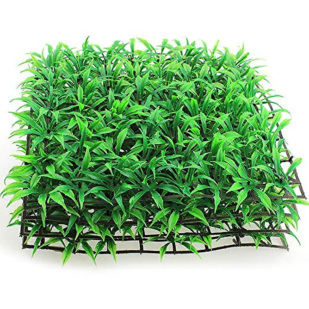 Saycker Aquarium Grass Mat,Fake Artificial Aquarium Grass Ornament Turf Aquatic Grass Lawn,Fish Tank Grass Landscape Decoration,25cm x 25cm